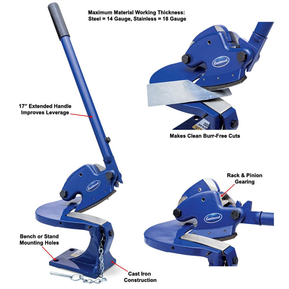 Eastwood Throatless Shear 11797 — 14 ga Capacity | Shape The Metal